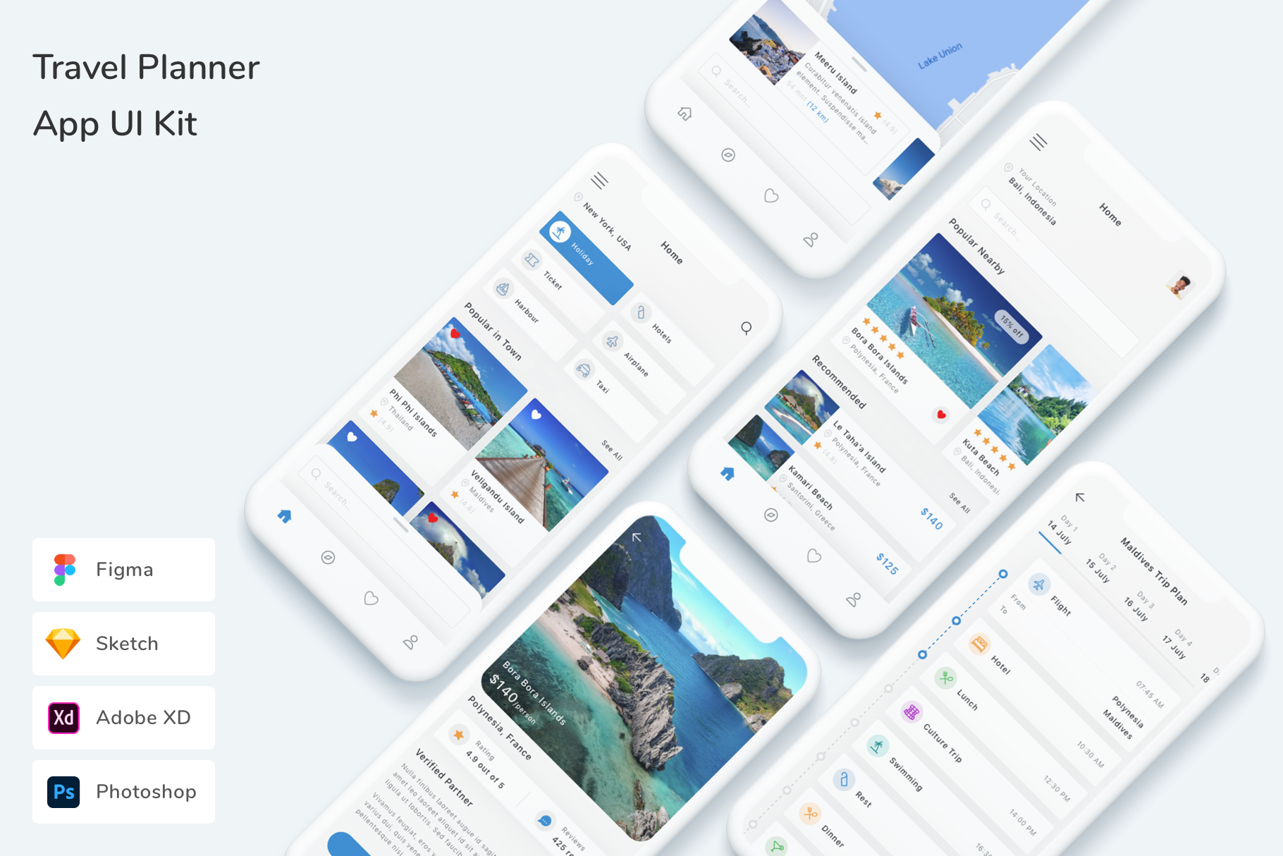 Travel Planner App UI Kit, an UI Kit Template by Betush