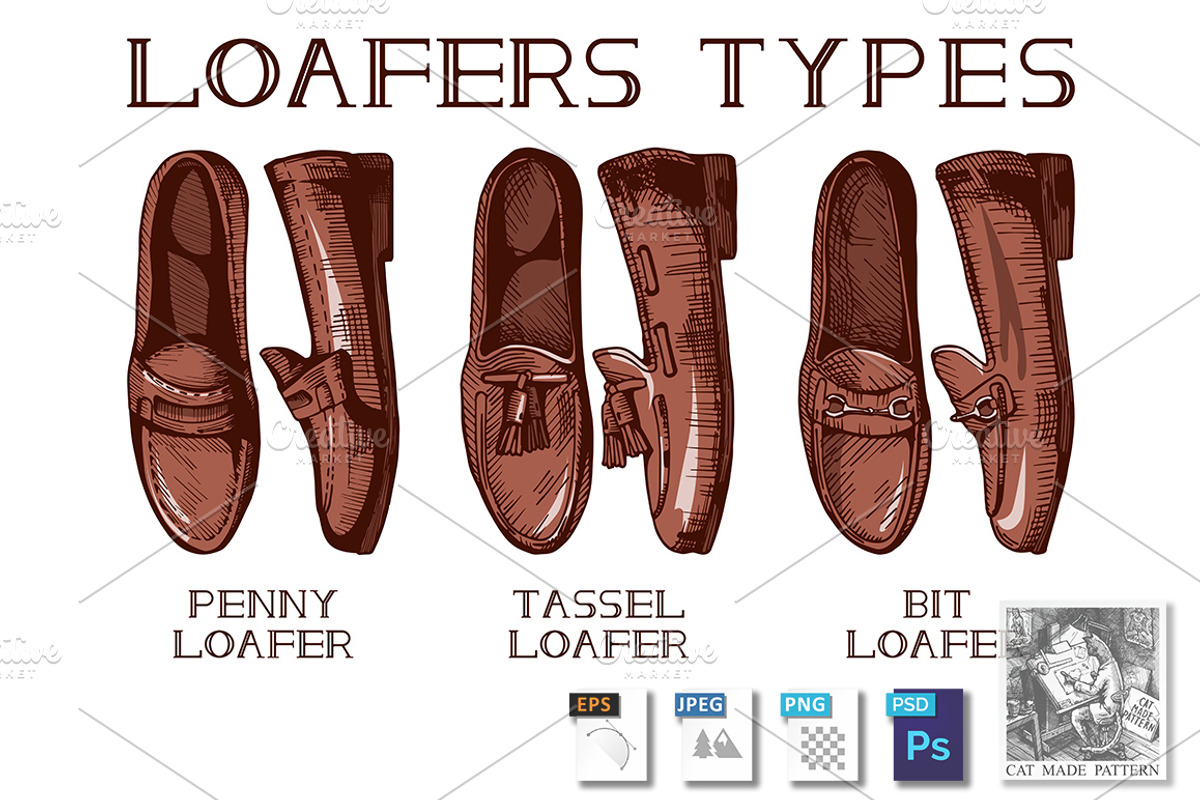 Loafer shoes, an Object Illustration by CatMadePattern