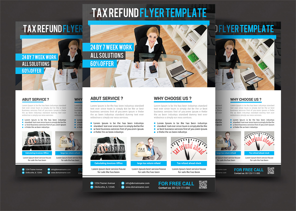 Business Tax Refund Flyer, a Flyer Template by AfzaalGraphics