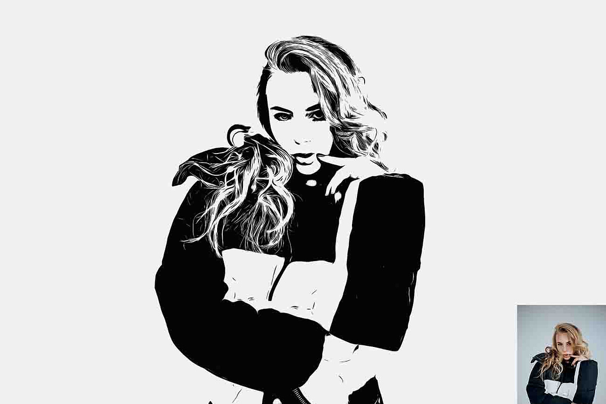 Vector Tracing Art Photoshop Action, an Action Add-On by Studio Retouch ...