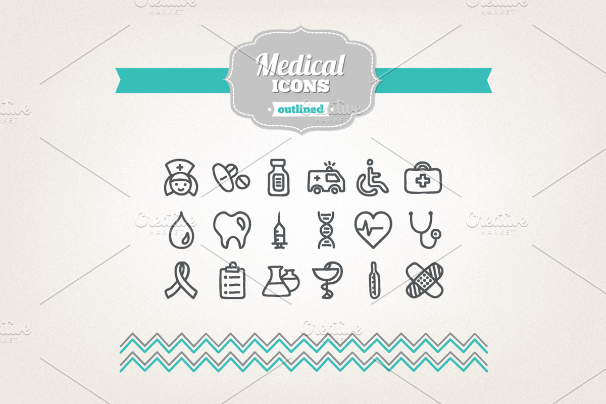 Hand drawn medical icons, an Icon by miumiu