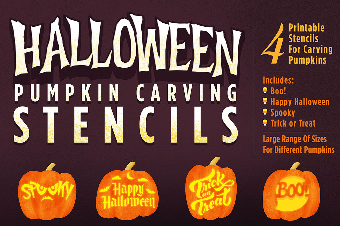 Halloween Pumpkin Carving Stencils, an Illustration by Ray Mawst