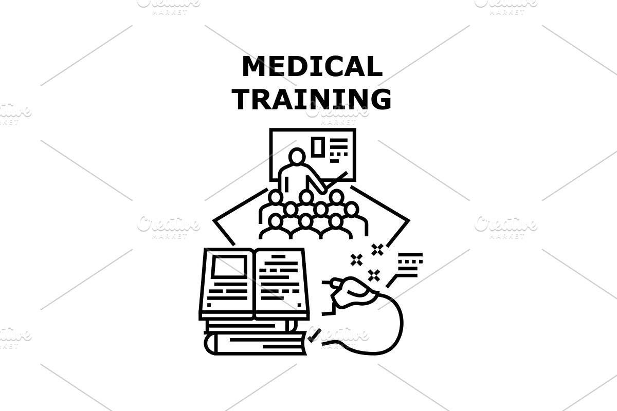 Medical training icon vector, an Education Illustration by pikepicture ...