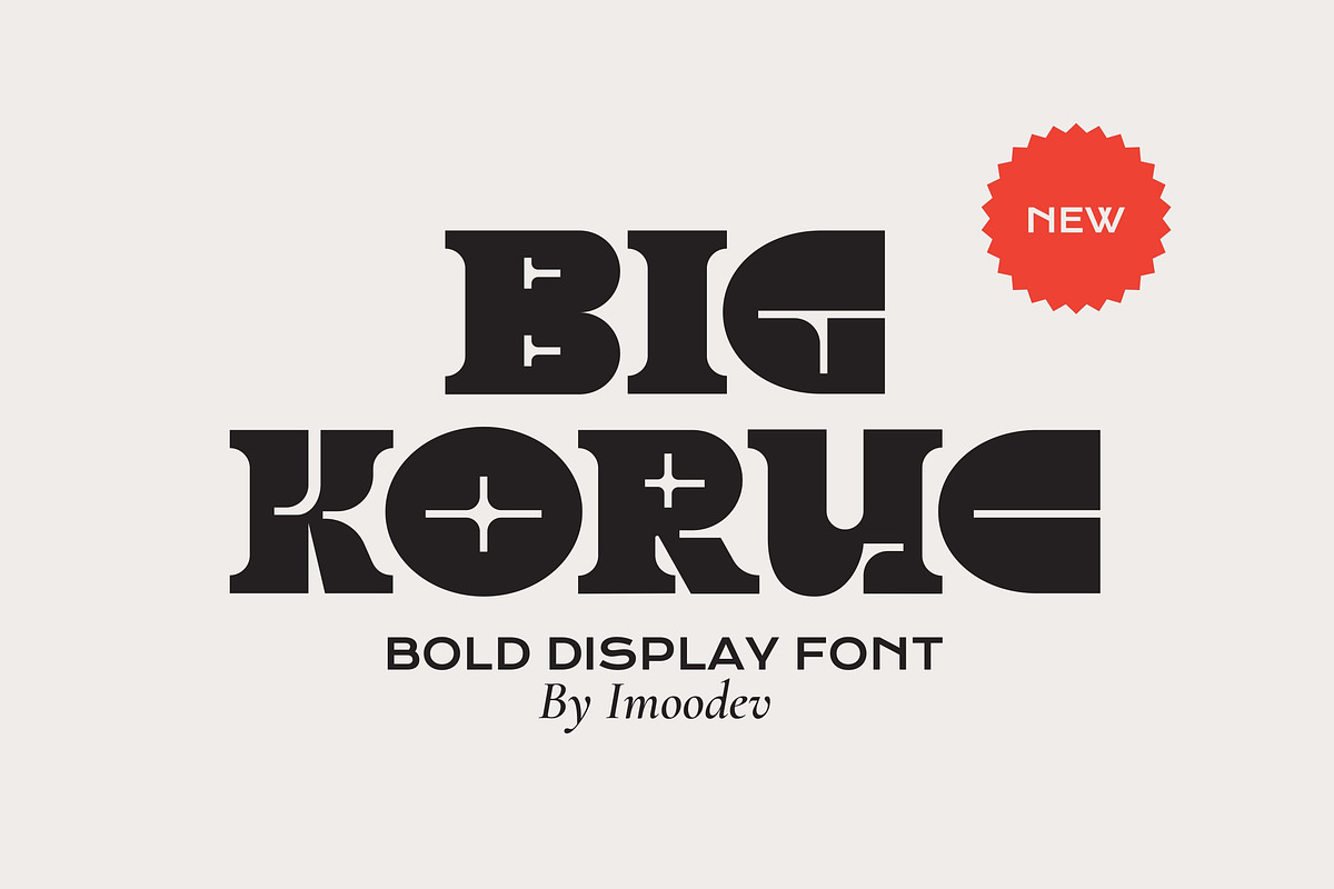 Big Koruc - Bold Display Fonts, a Font by Imoodev