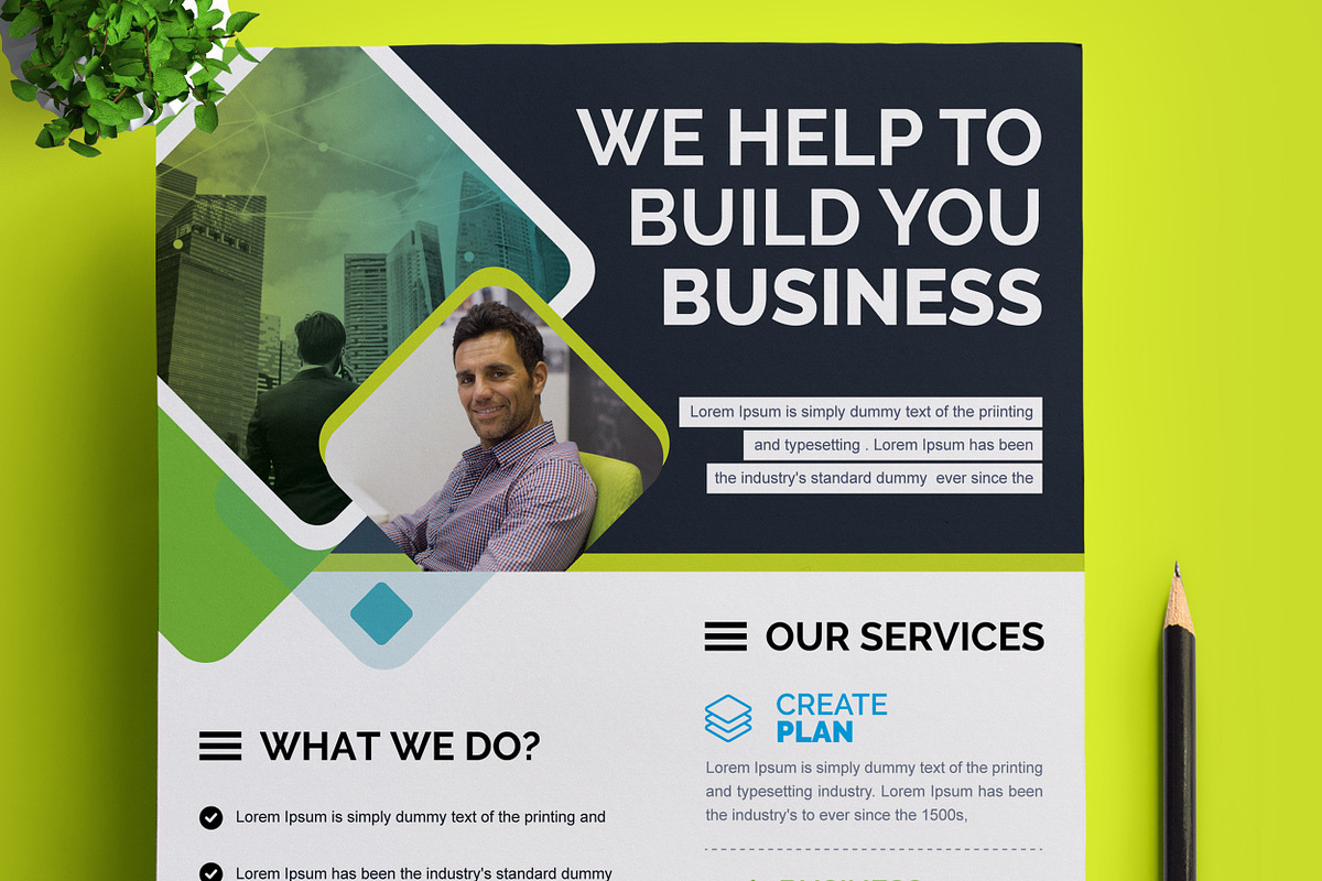 A4 Flyer Template Design | Creative Market