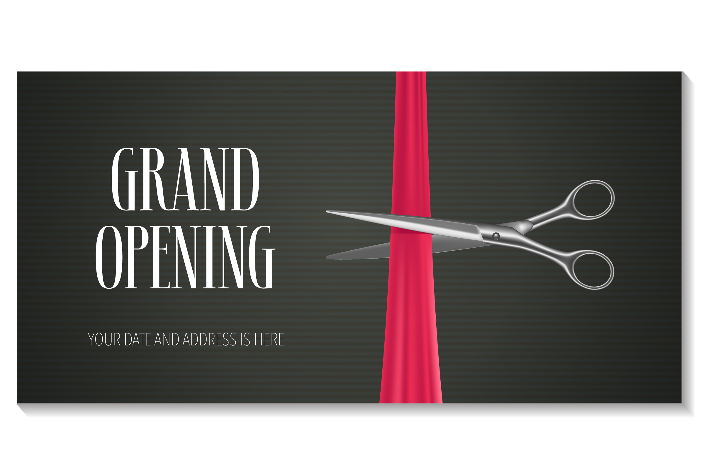 Grand opening vector banner | Decorative Illustrations ~ Creative Market