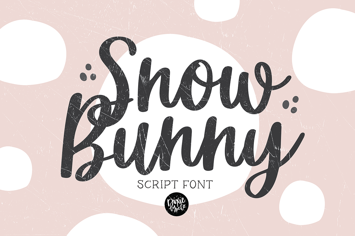 SNOW BUNNY Farmhouse Script Font, a Script Font by Blush Font Co.