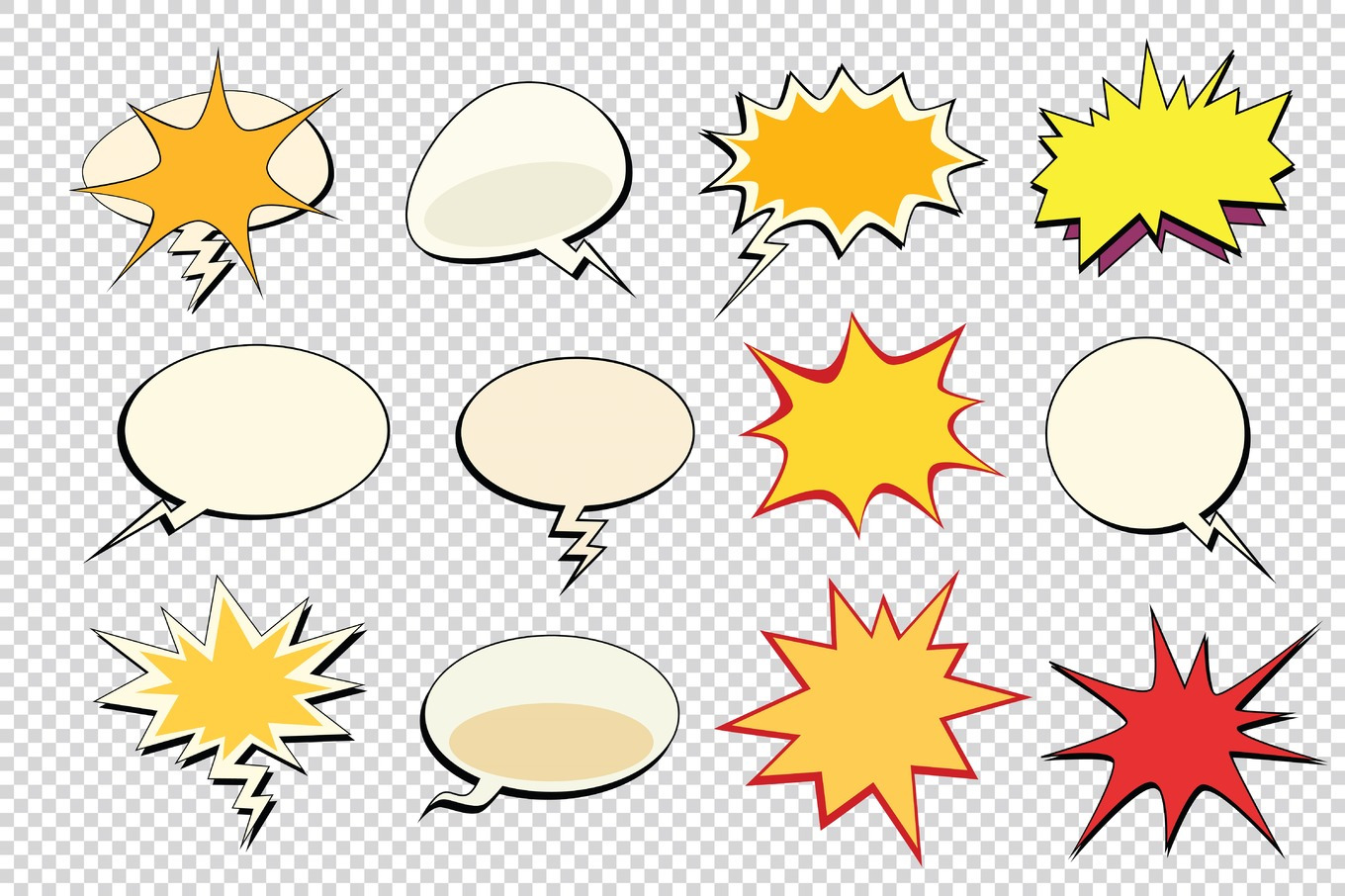 Set of comic bubbles isolated, a Texture Graphic by studiostoks ...
