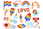 Pride stickers. Lgbt badges, lgbtq, a Background Graphic by Valerie Bodnar