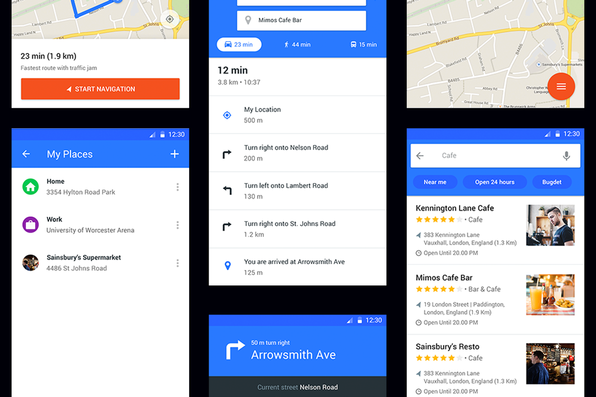 Map - Material Design Templates, a Templates & Theme by UICreative