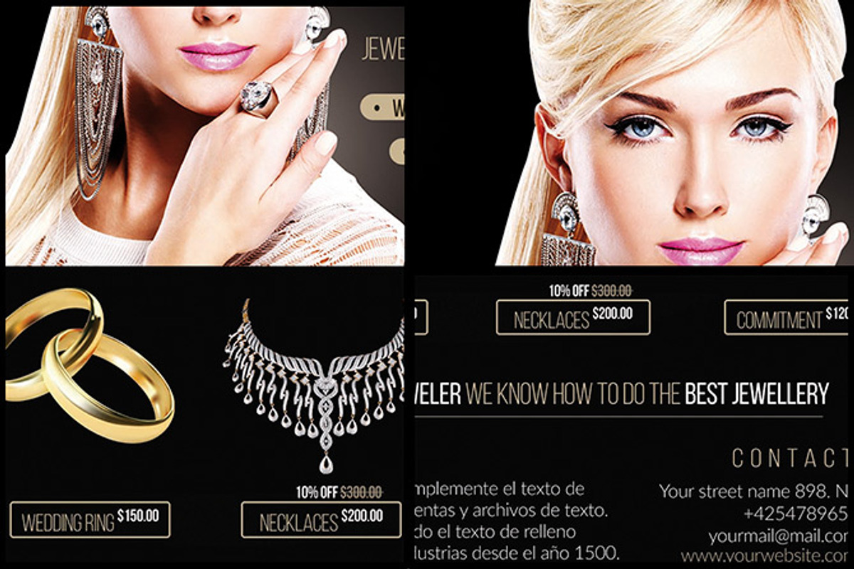 Jewelry Flyer PSD Template, a Flyer Template by GraphicDiamonds