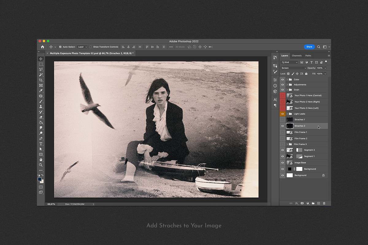 Multiple Exposure Photo Themplate, a Brushes & More by Andrew Skoch Design