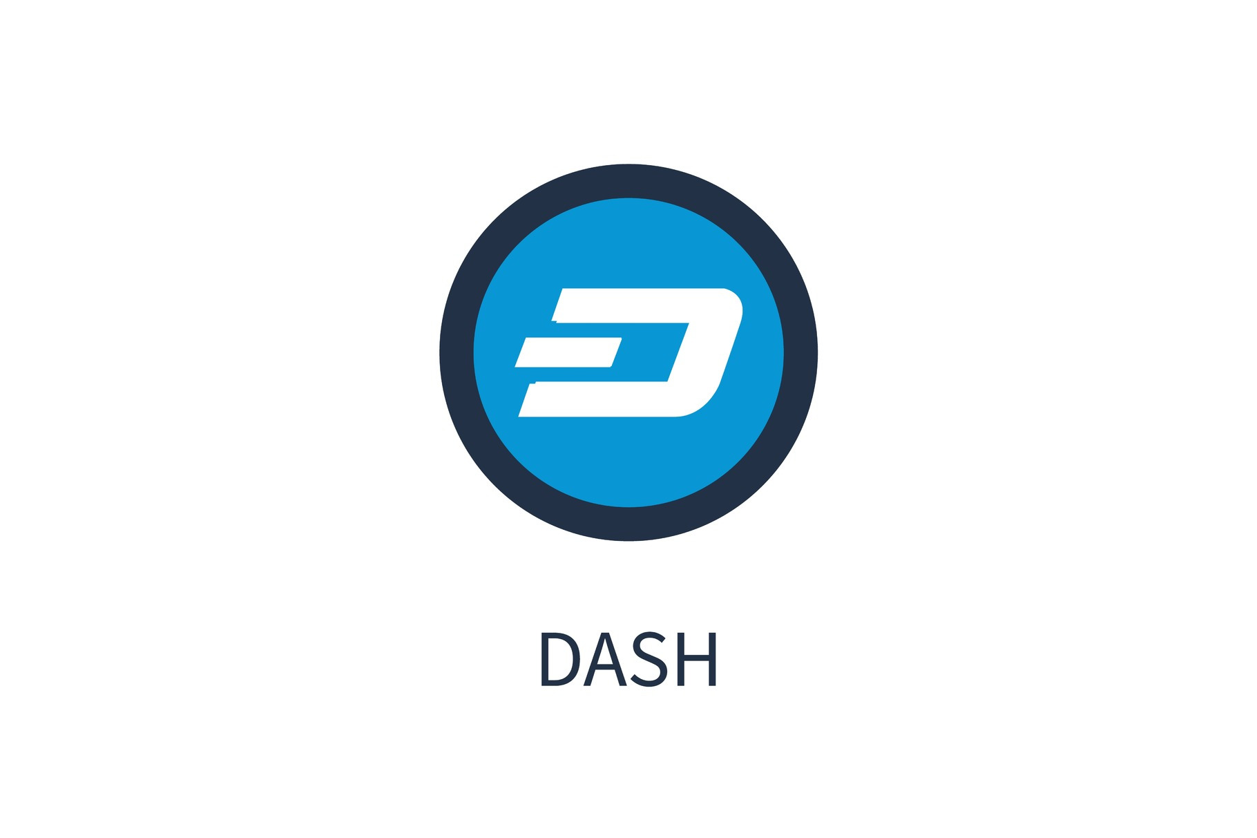 Dash Cryptocurrency Icon Title Vector Illustration, a Finance ...
