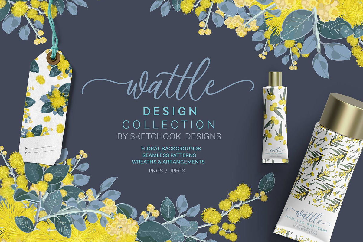 Golden Wattle Design Collection, an Illustration by Sketchbook Designs