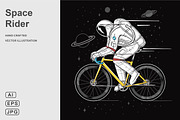 Space rider vector illustration, a Person Illustration by cd-design.co