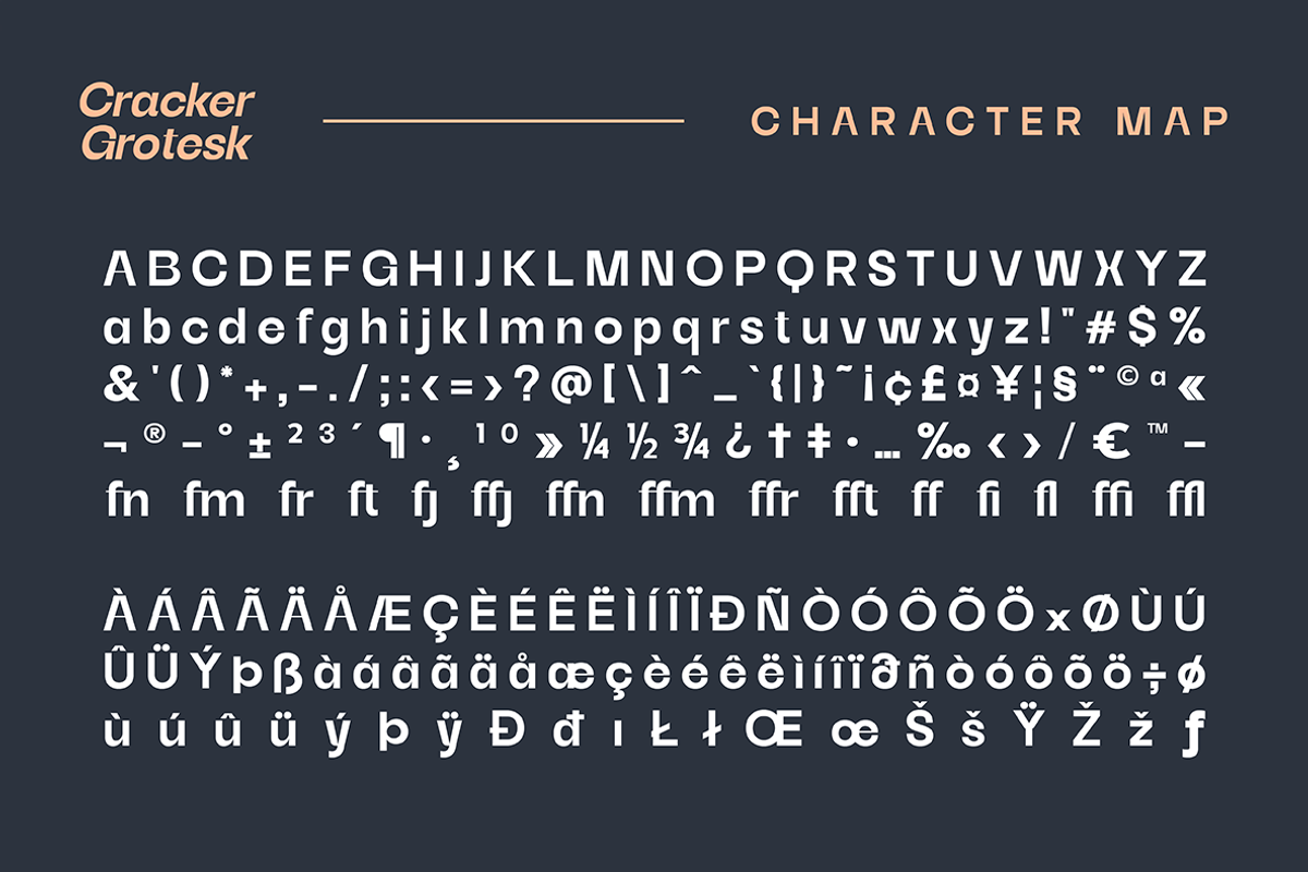Cracker Grotesk Sans Serif Typeface | Creative Market