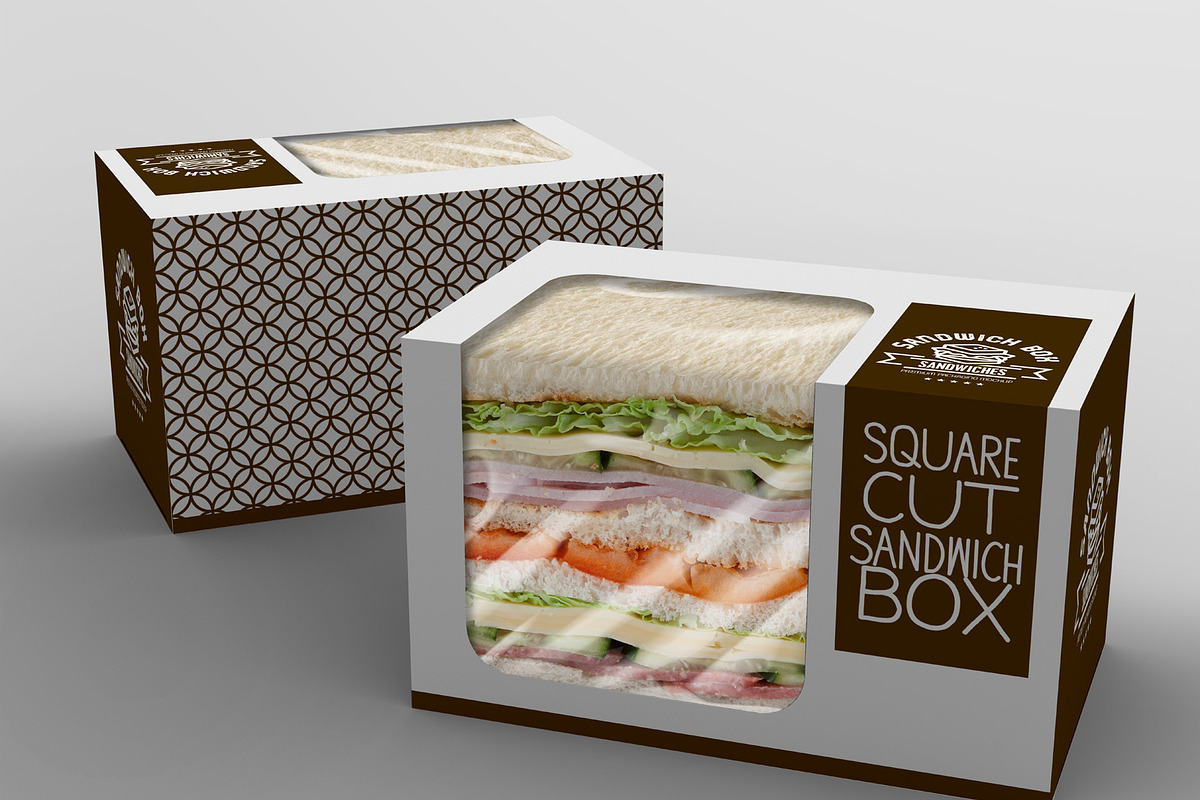 SandWich Boxes Mock-Up, a Packaging Mockup by PSD Market
