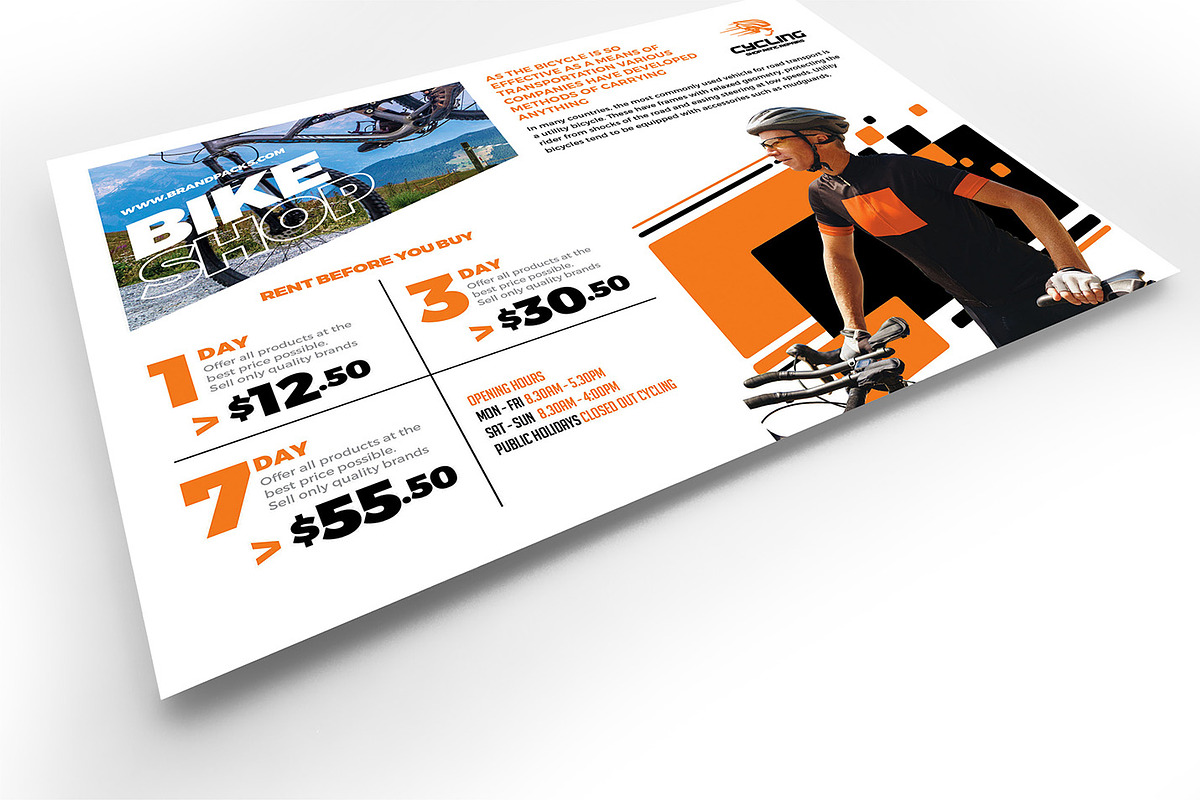 Cycling Flyer Template, a Flyer Template by BrandPacks