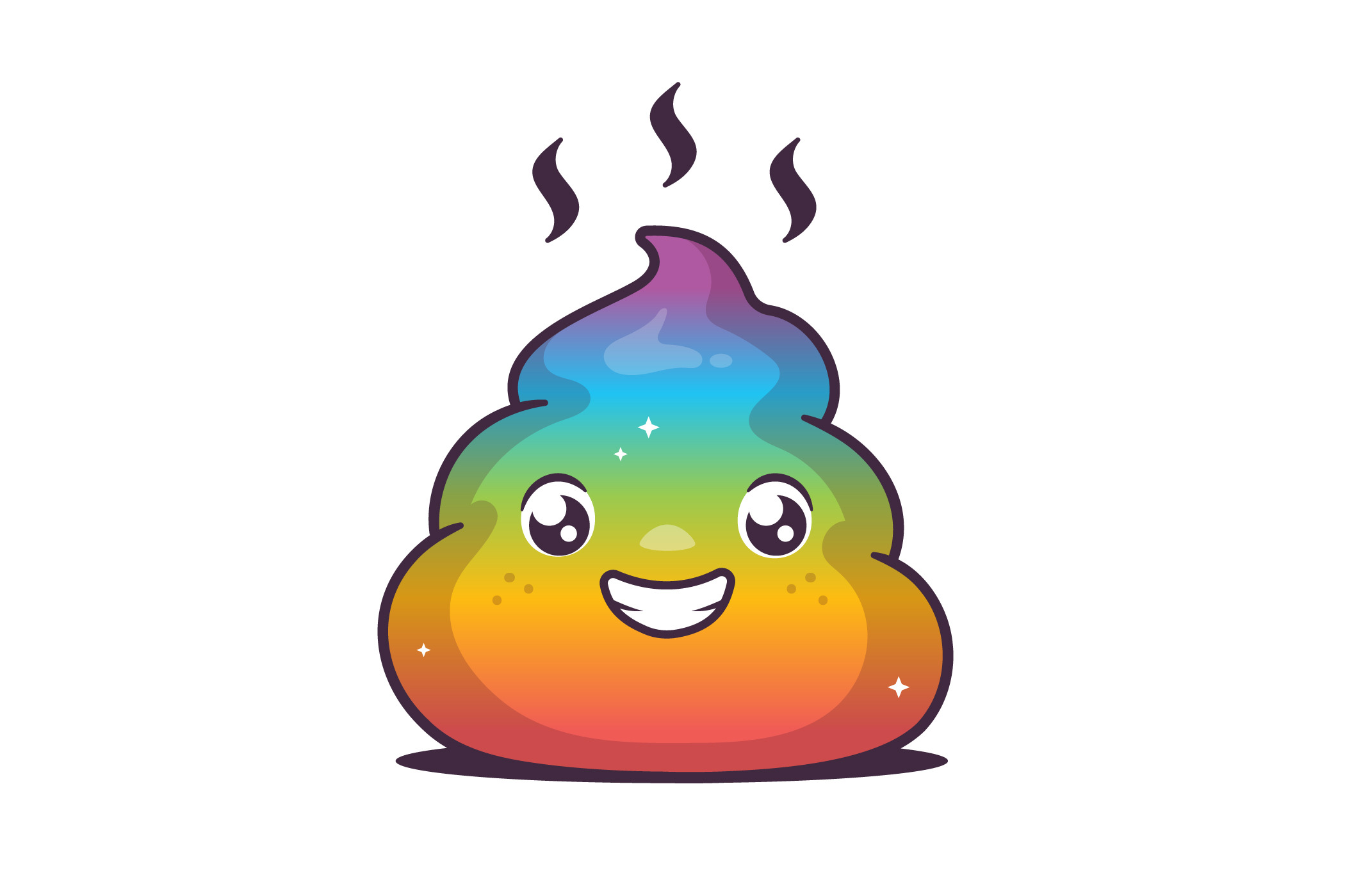 Rainbow Poop, an Object Illustration by Vector Kitchen by Zoljo