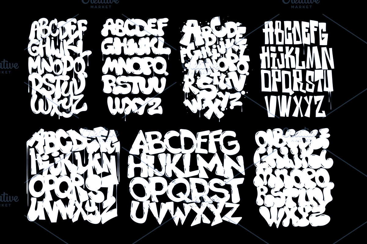 7 ORIGINAL GRAFFITI FONTS, an Illustration by StreetGraphic