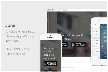 Spring - iPhone App Website Template, an App Template by Jamie Peak
