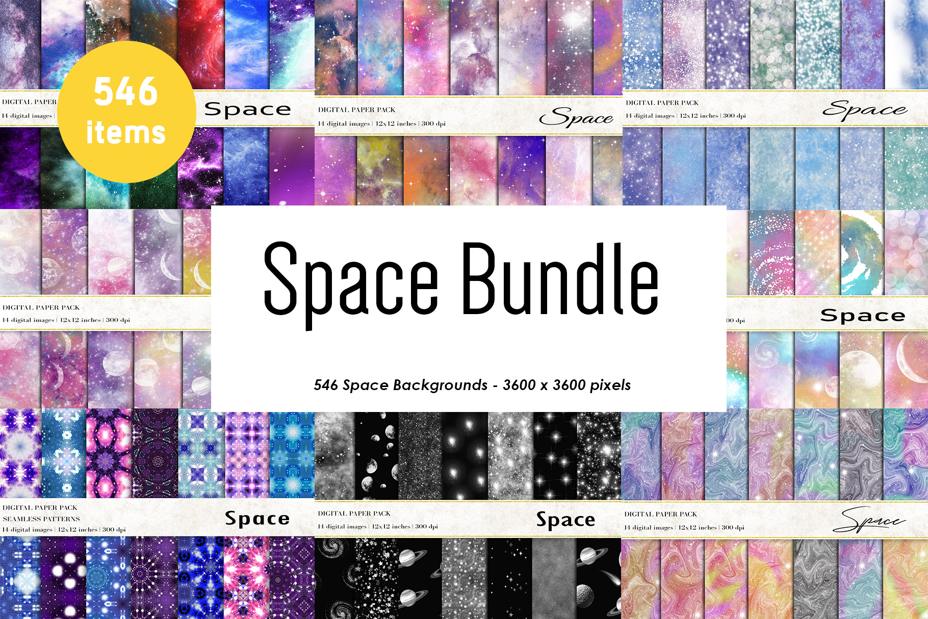 Space Galaxy Bundle, a Texture Graphic by BonaDesigns | Creative Market