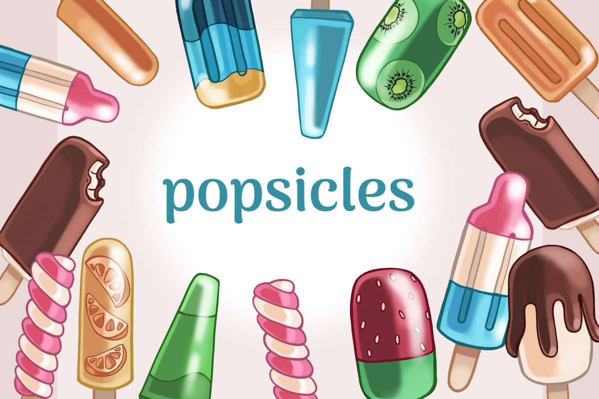 Popsicle Clipart Illustrations, an Illustration by TheClipAtelier