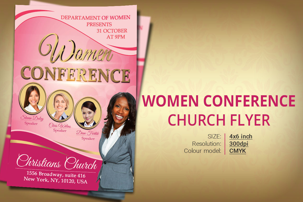 Church Women Conference Flyer, a Flyer Template by Artolus