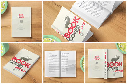 DL Size Book Mockups, a Books & Magazine Mockup by ZippyPixels