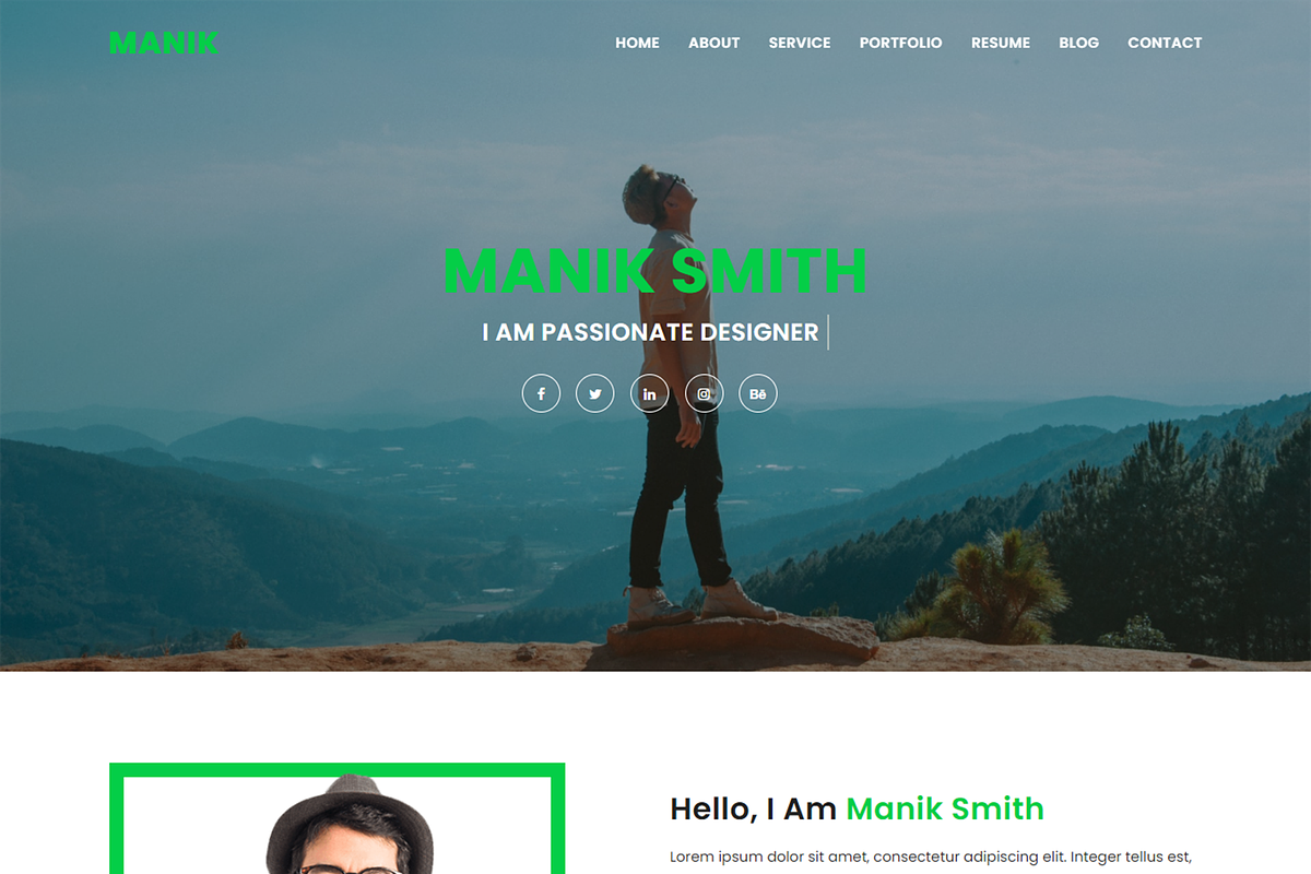 Portfolio Website HTML Template