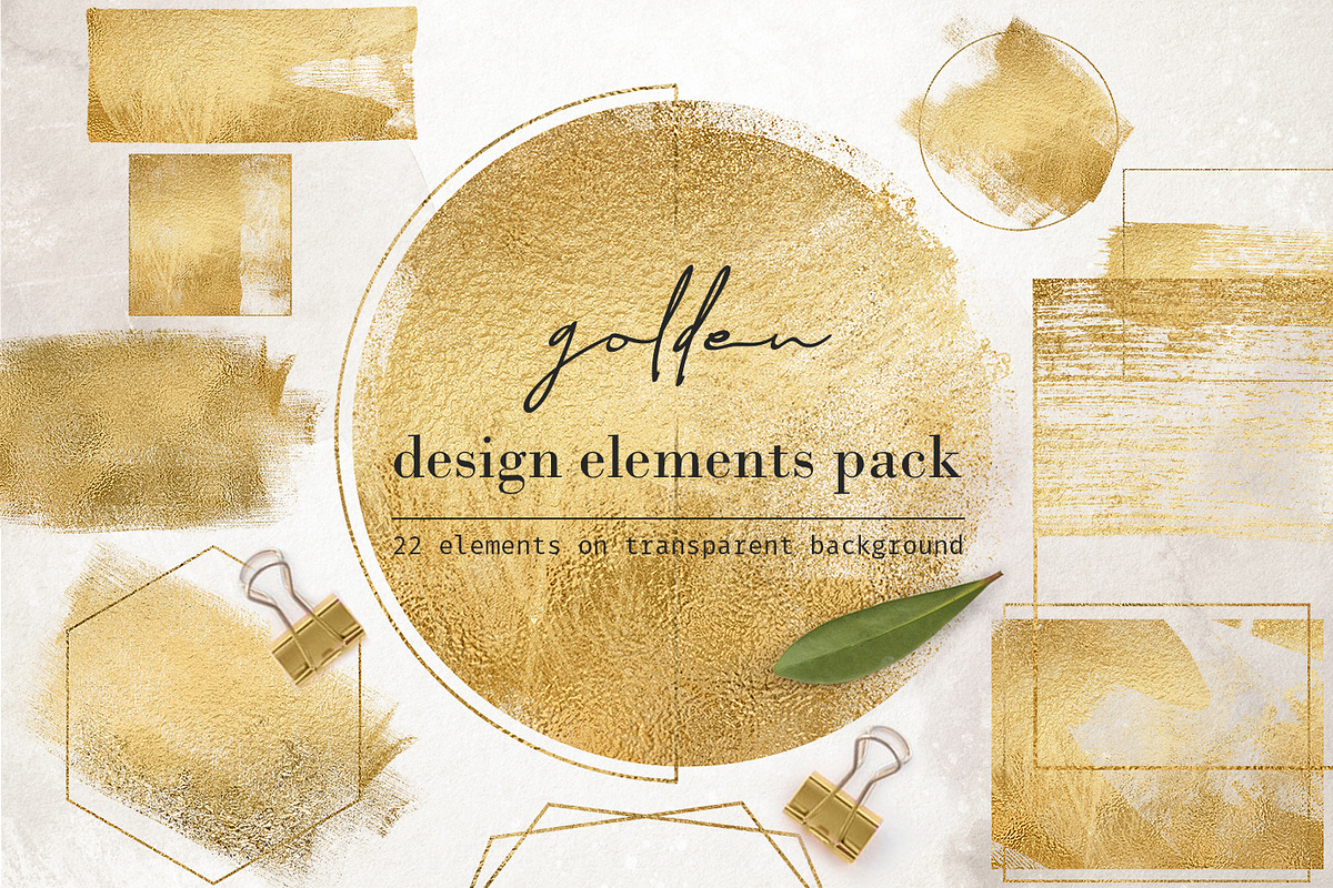 22 Gold foil design elements, an Object Graphic by PixelJungle
