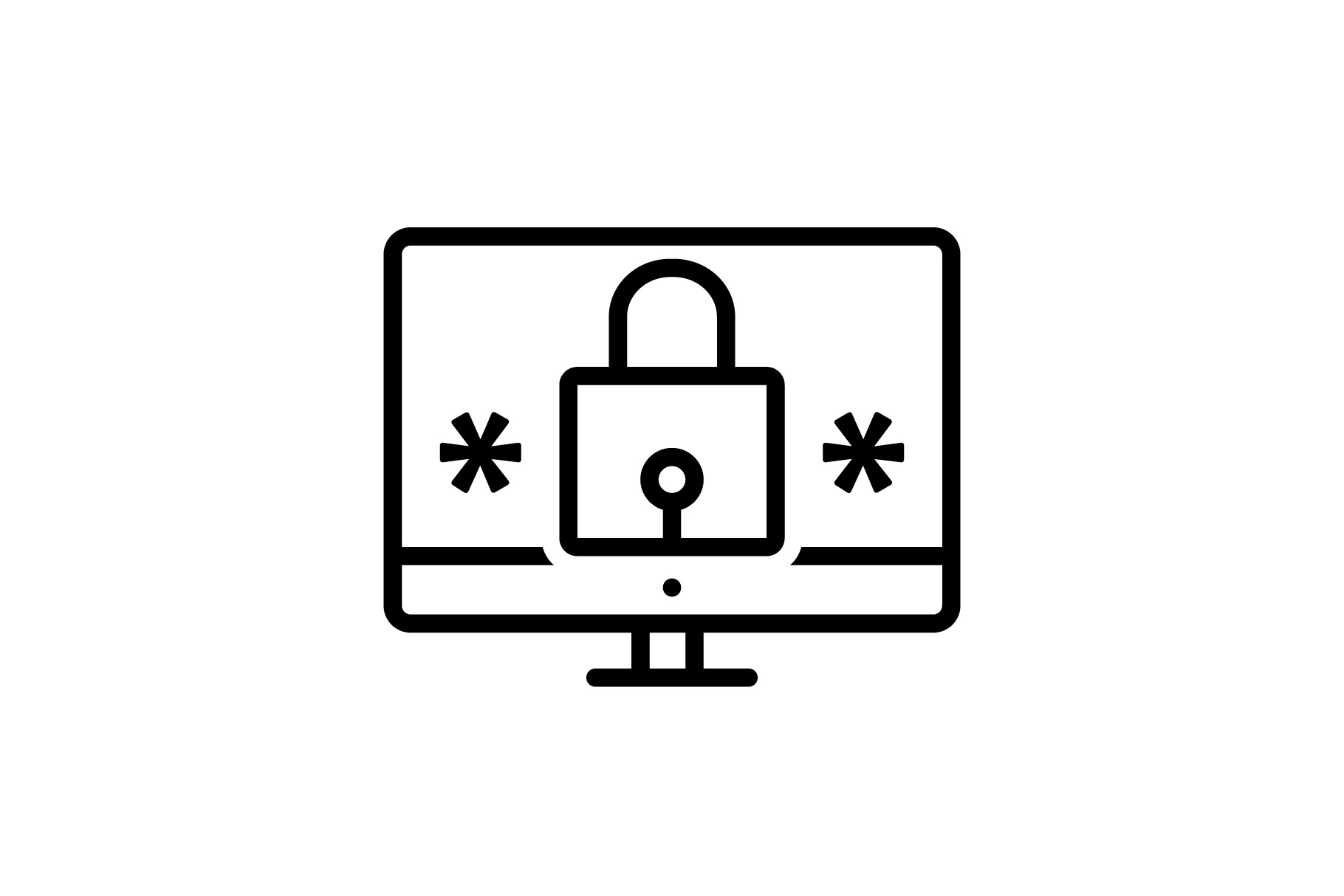 Password manager icon, an Outline Icon by Creative priyanka