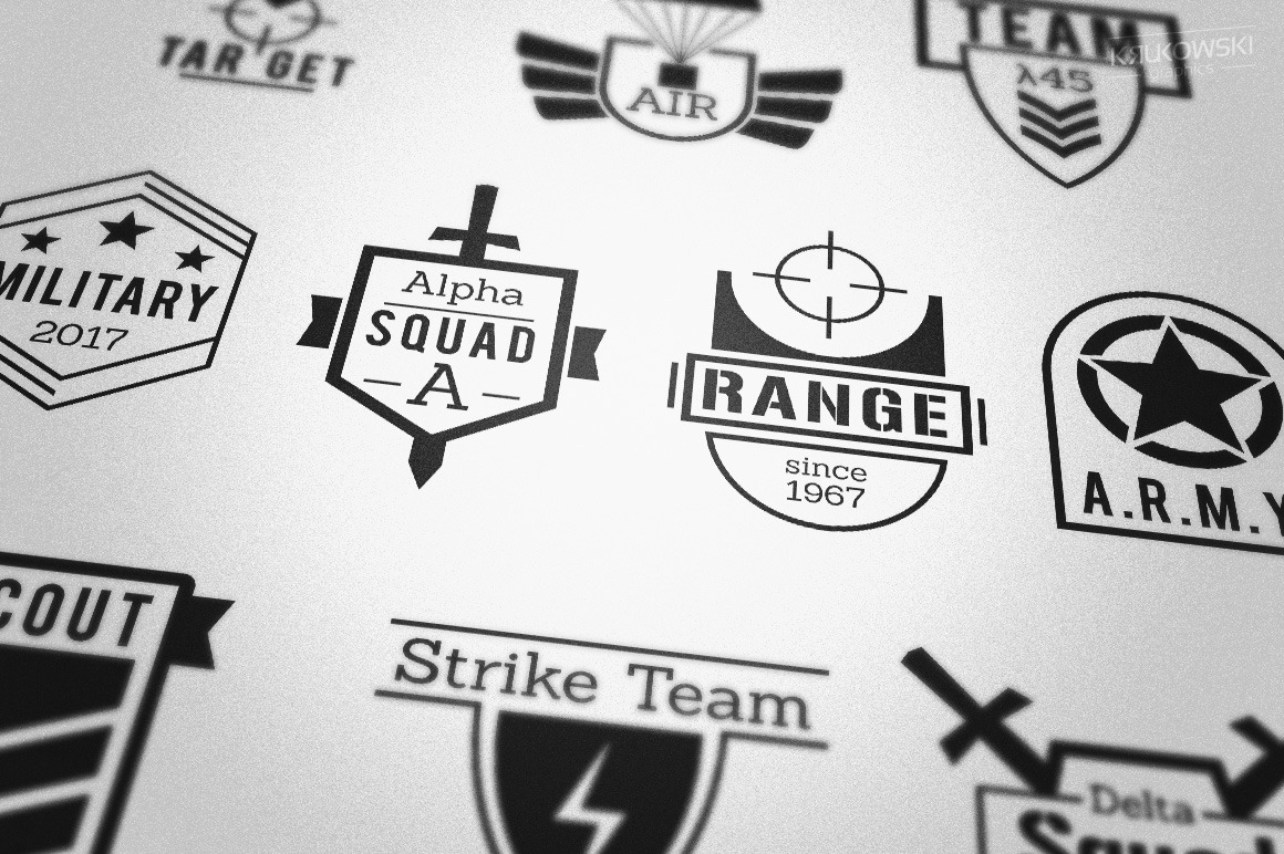 Military Army Style Badges Logos, a Branding & Logo Template by ...