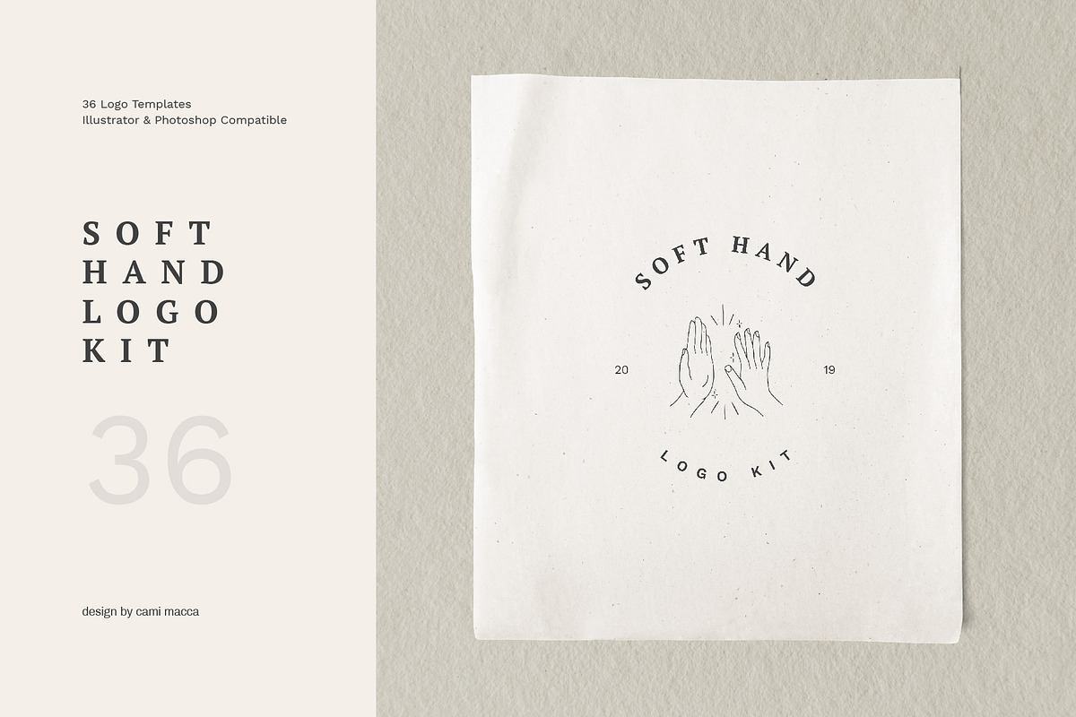 Soft Hand Logo Template Kit, a Branding & Logo Template by gladis