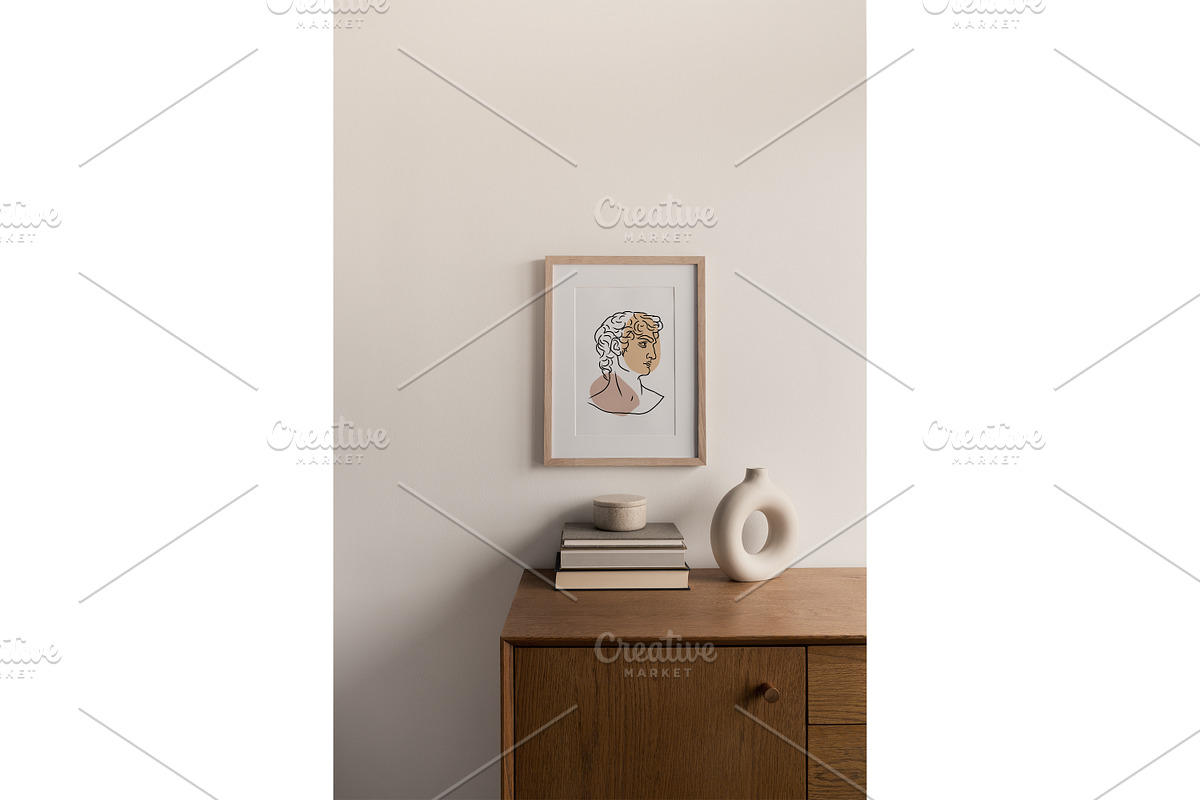 Ancient Greek Statue David Line Art, a Decorative Illustration by ...