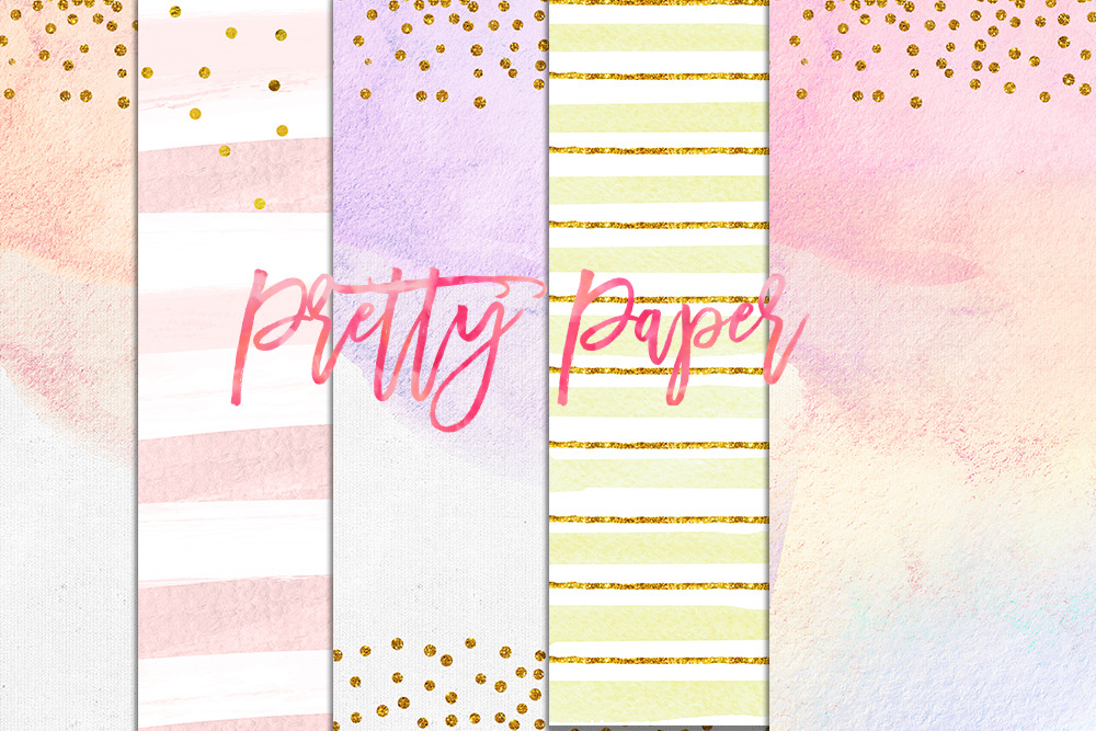 rainbow confetti gold pastel paper, a Texture Graphic by Sunflower Day Love