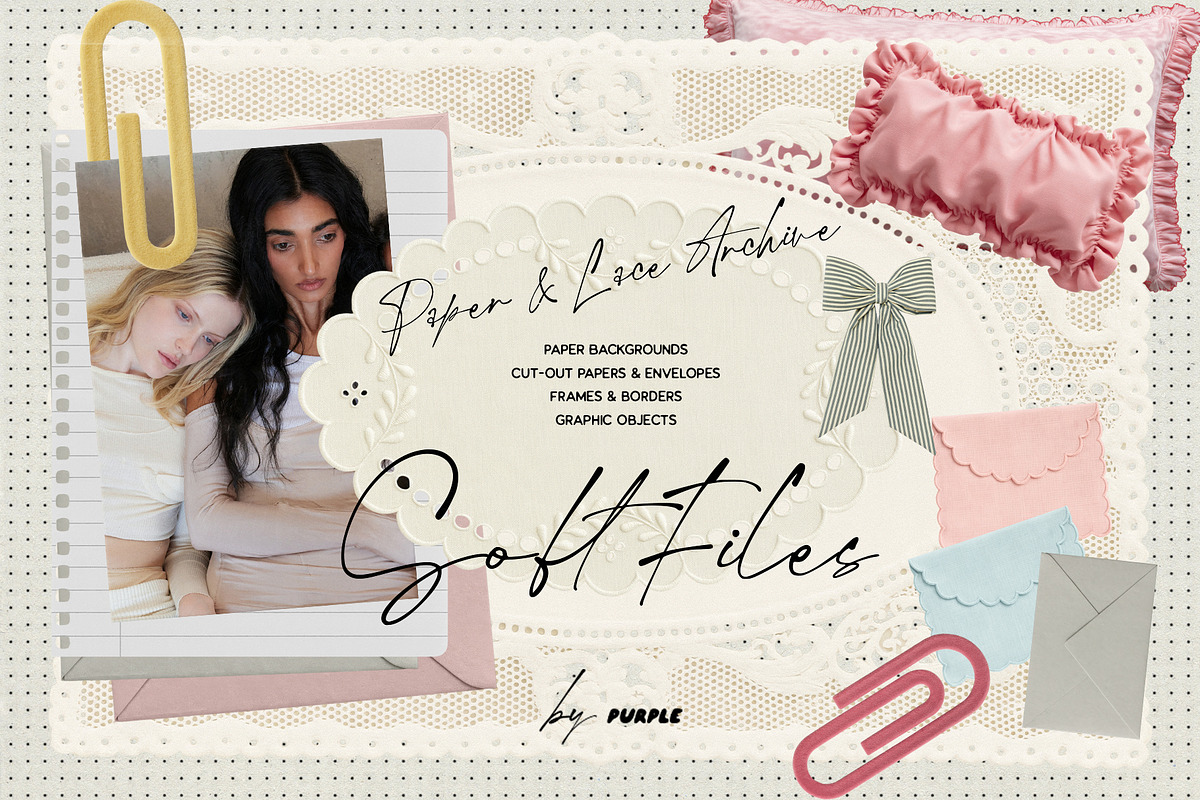 Soft Files: Minimal Archive Collage, an Object Graphic by Purple