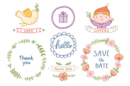 Hello Holidays pack, a Decorative Illustration by Stolenpencil