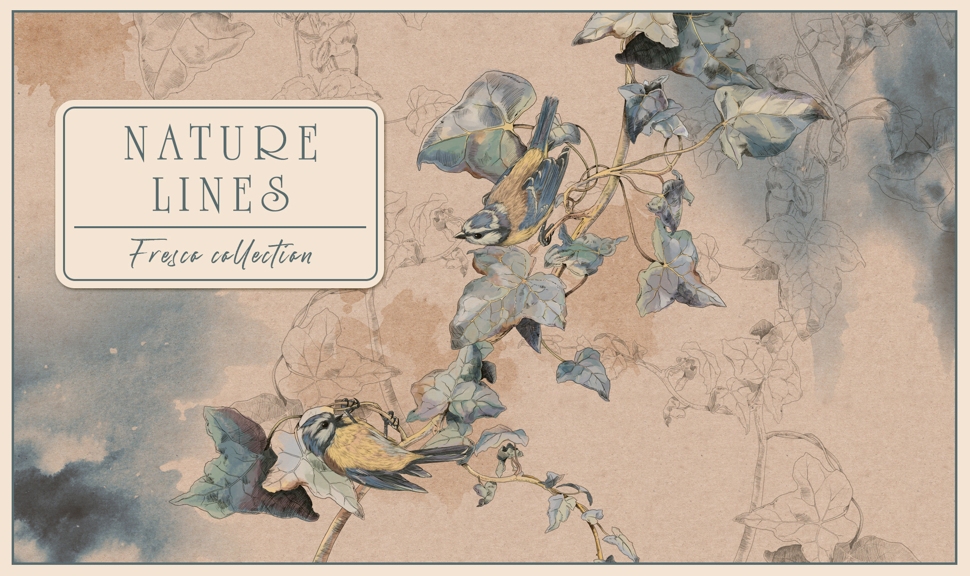 Fresco collection "Nature lines" | Creative Market