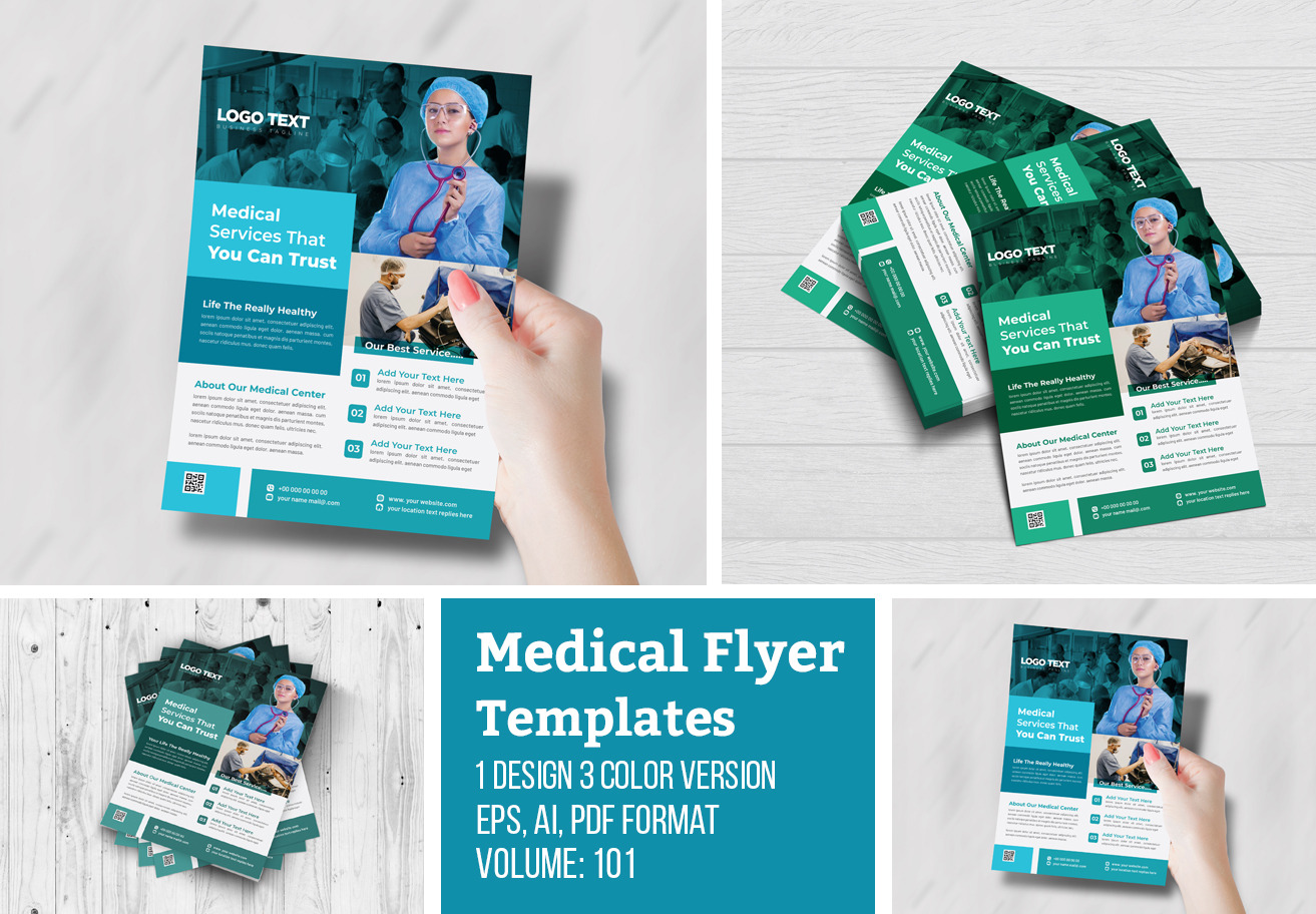 Creative Medical Health Care Flyer, a Flyer Template by MRI STUDIO