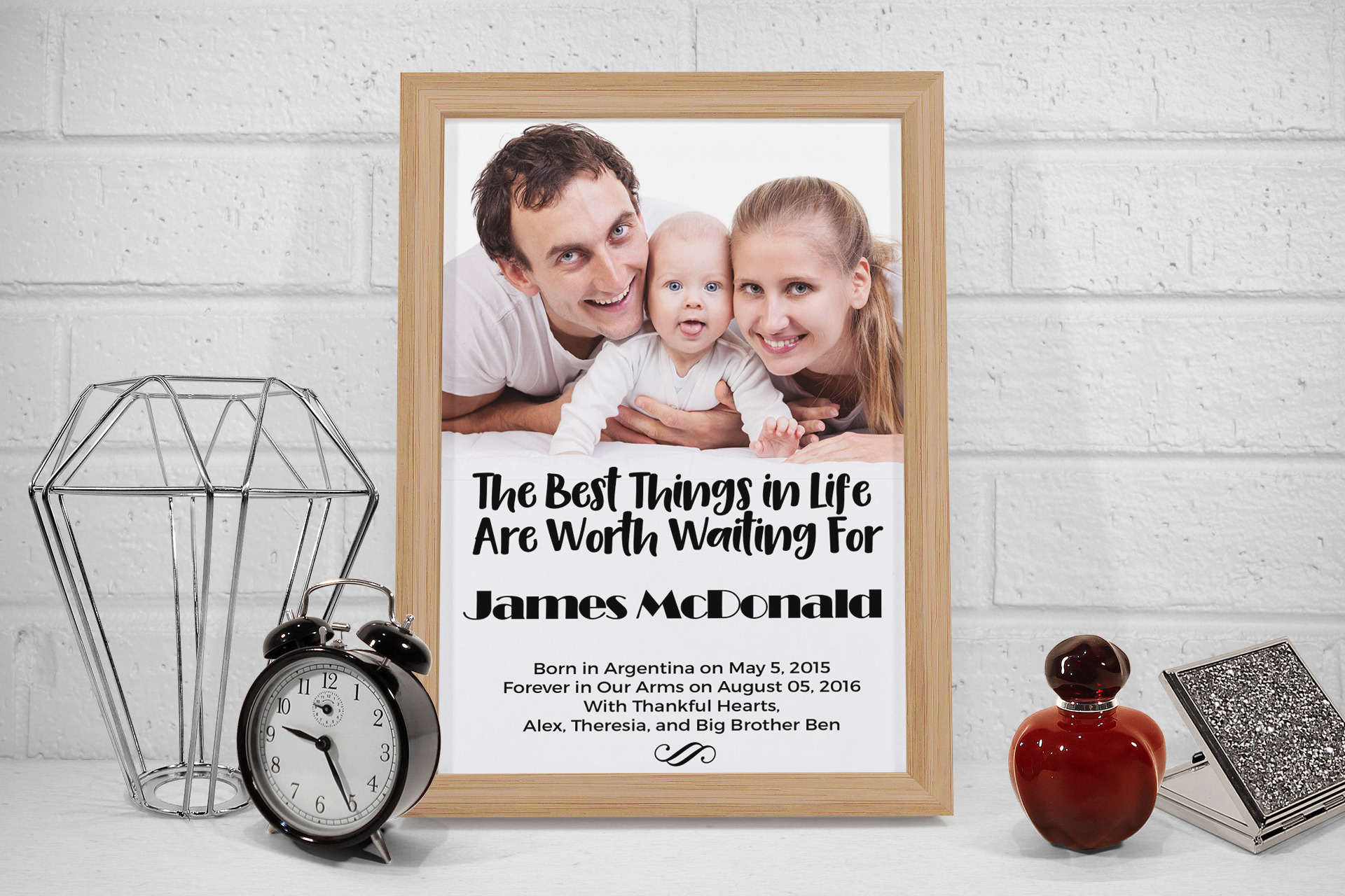 Minimalist Adoption Cards, a Card Template by Design Addict