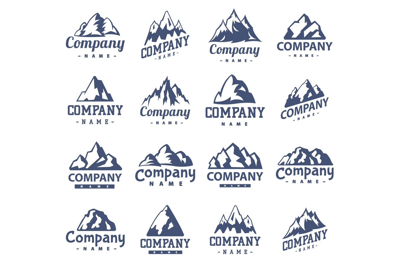 Mountain symbol vector set., an Illustration by RocketArt
