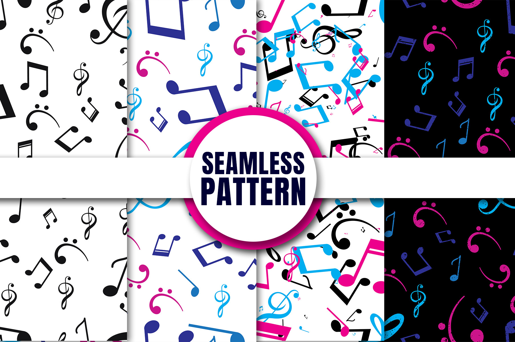 music symbol pattern, a Pattern Graphic by iloveTemplate