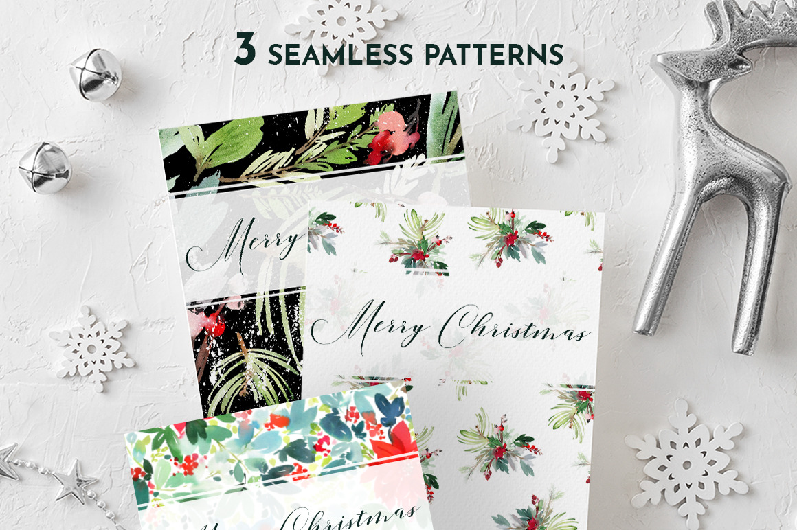 3 Christmas Seamless Pattern, a Pattern Graphic by Karma
