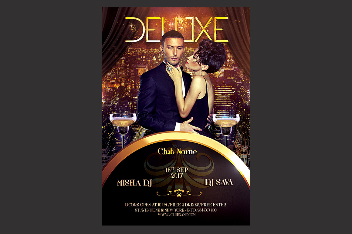 Deluxe Party Flyer Template, a Flyer Template by DSGraphicDesign