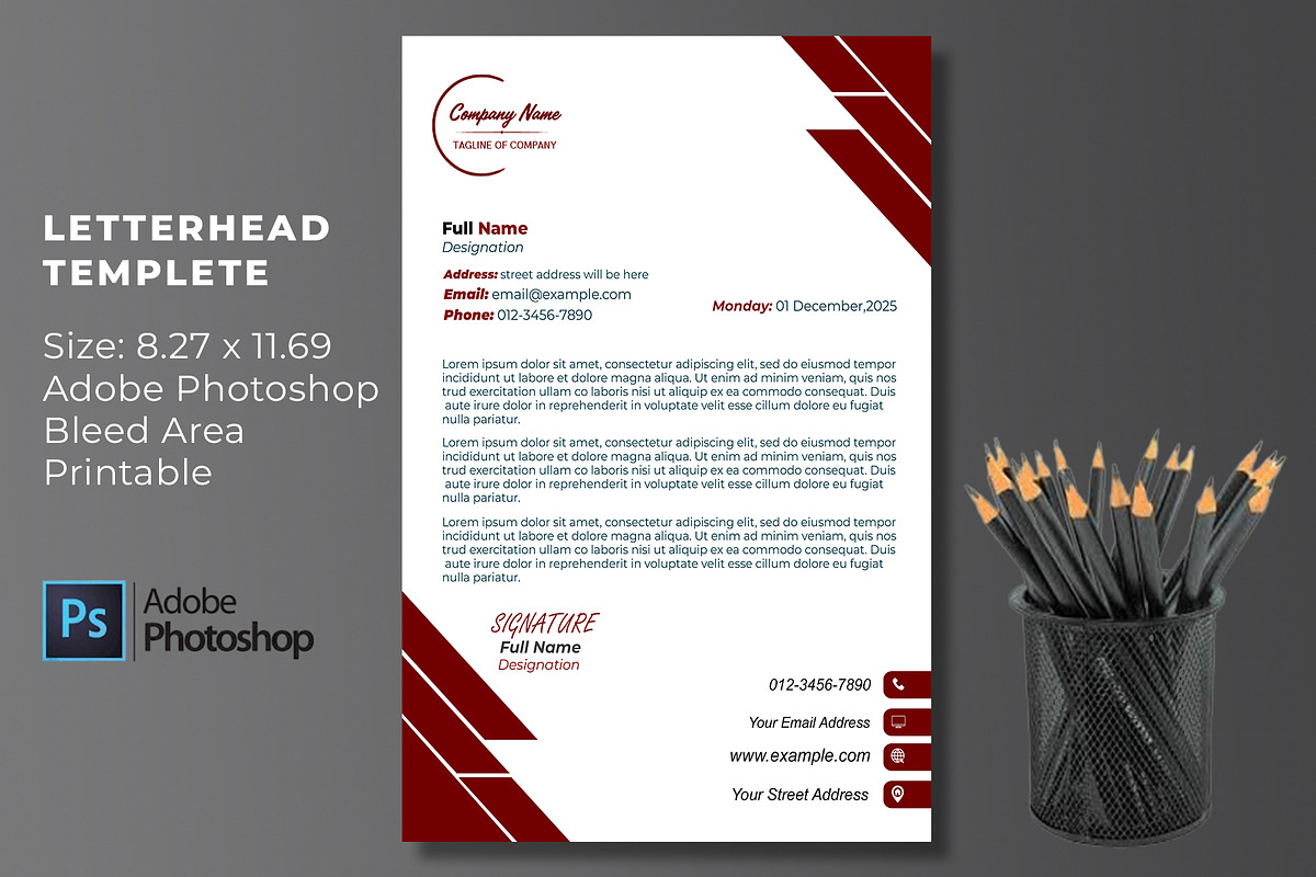 Editable Letterhead Template