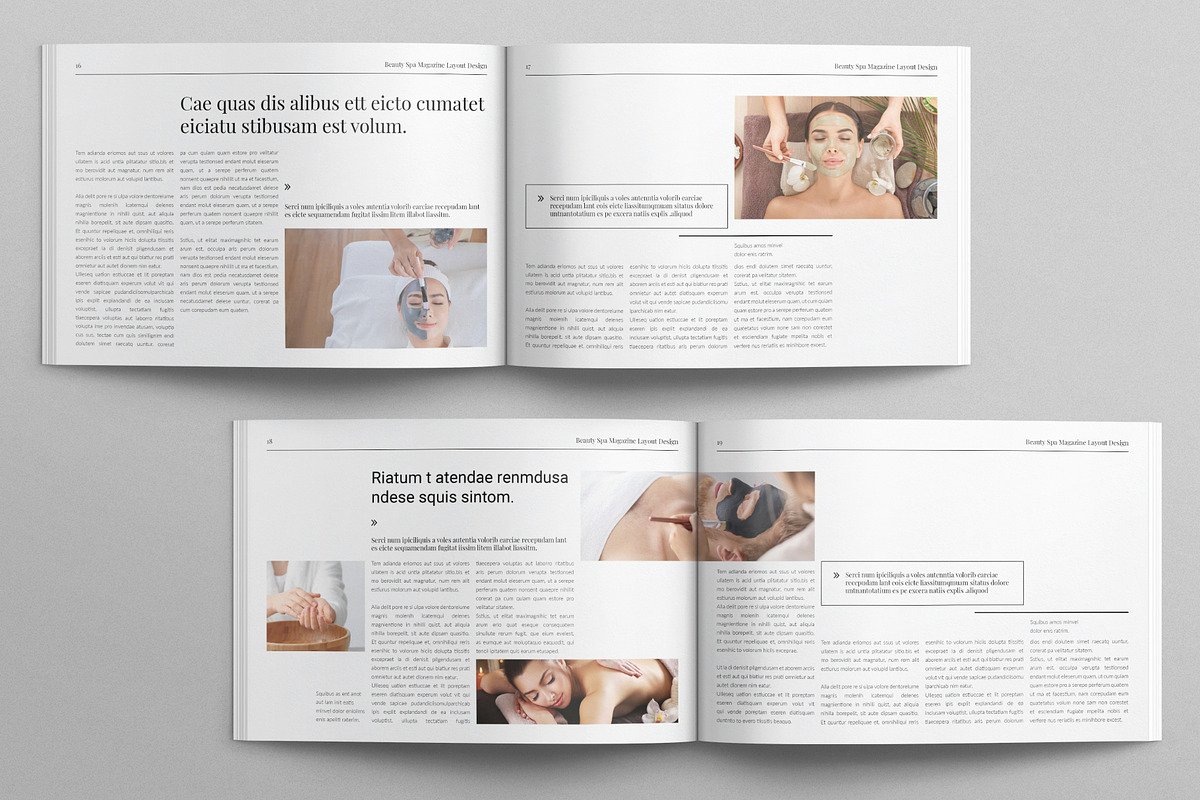 Digital Beauty Spa Magazine Design, a Magazine Template by TemplatesForest