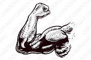 Strong Arm Muscle Illustration, an Illustration by Christos Georghiou