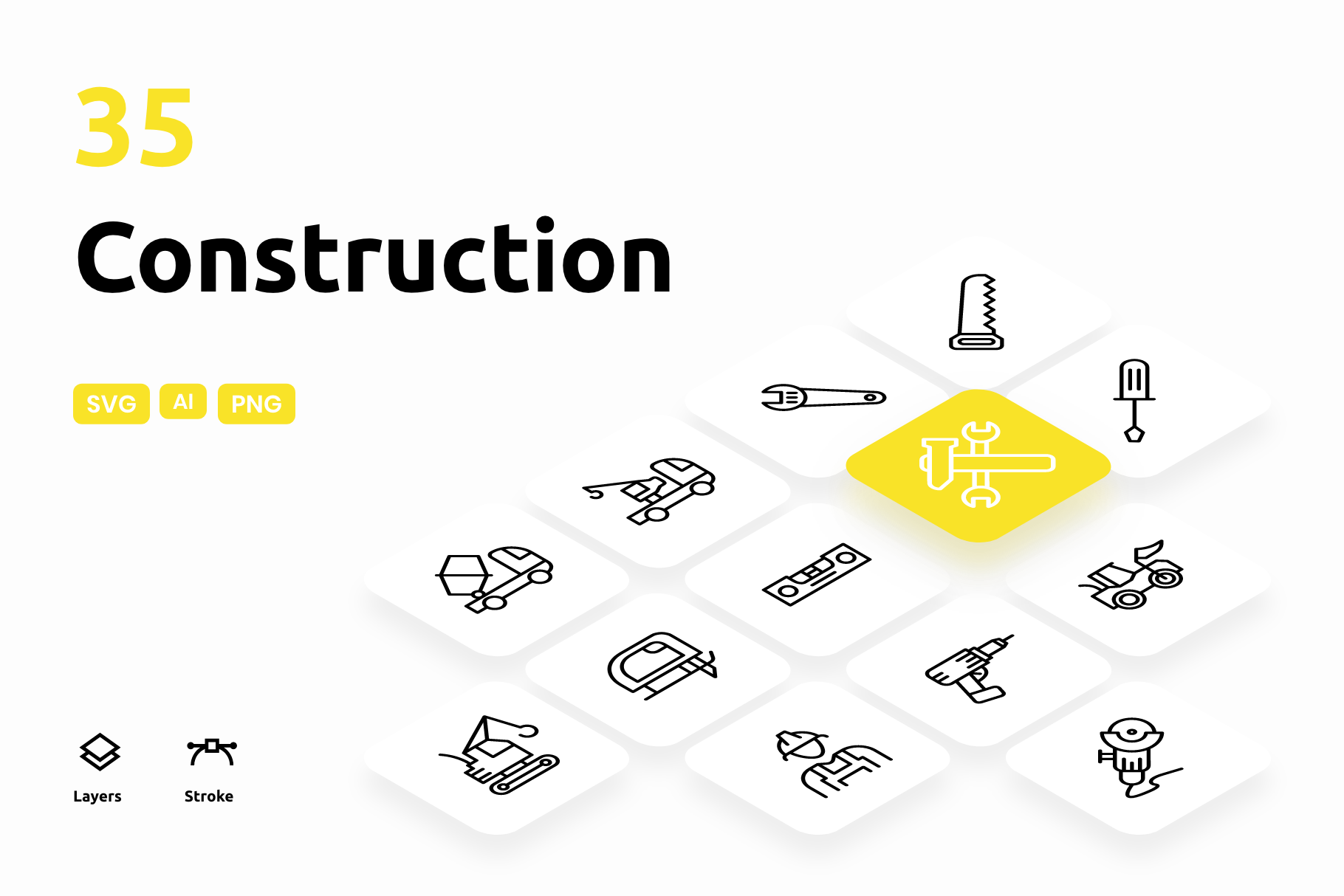 Construction - Icons Pack, an Icon by Made by Cap