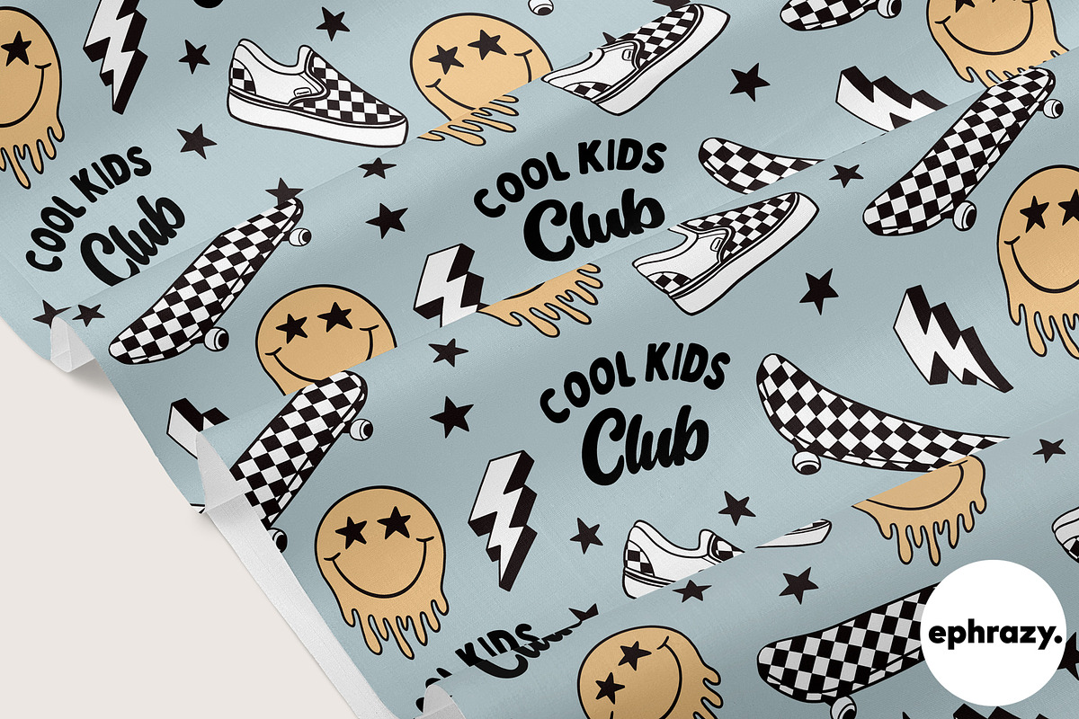 Cool Kids Checked Graphics, a Pattern Graphic by EphrazyGraphics